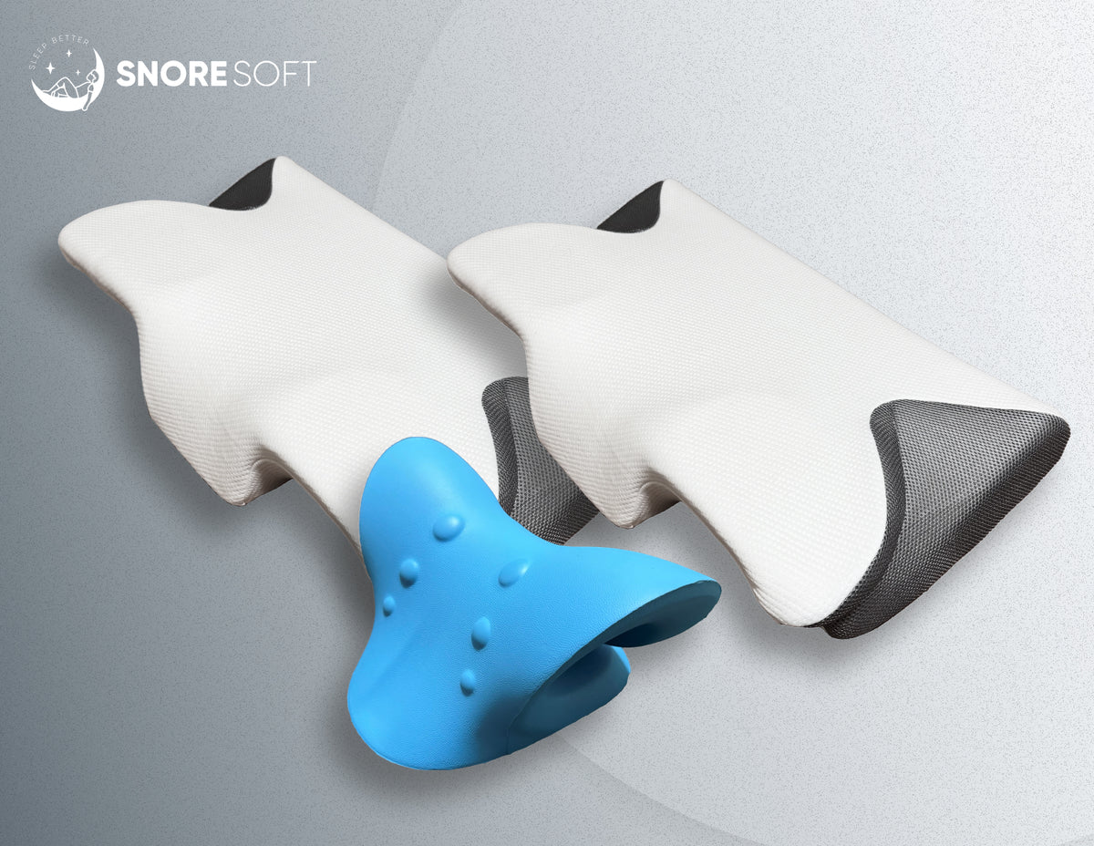 2 Pillows and 1 Neck Cloud – SnoreSoft Australia